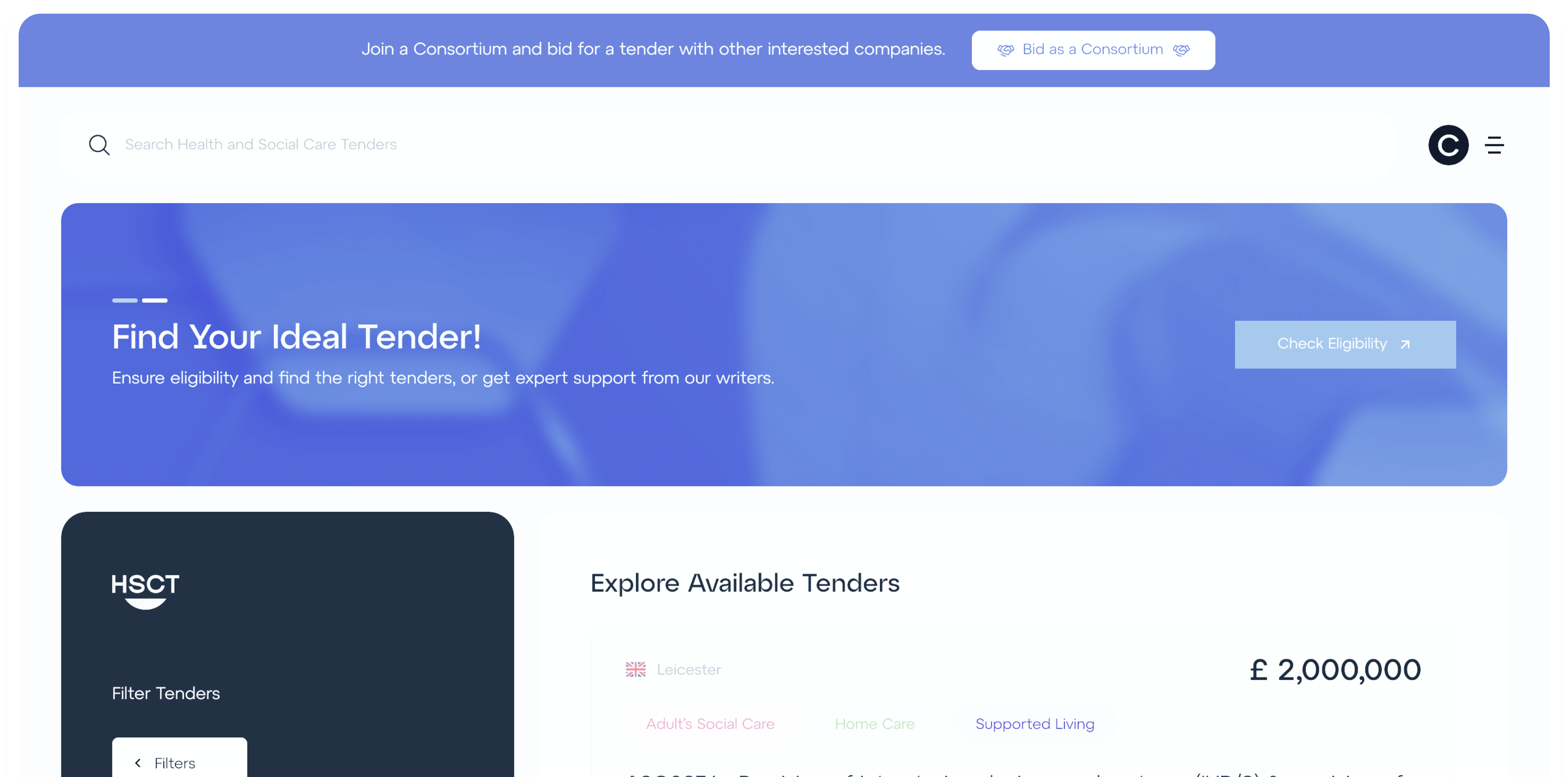 Health & Social Care Tenders || HSCT Portal - Find your Perfect Tender