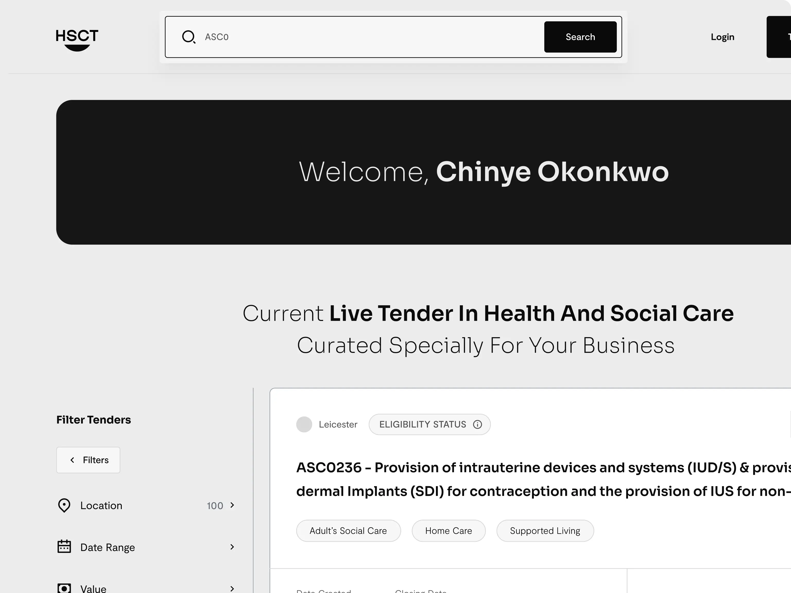 Health & Social Care Tenders || HSCT Portal - Find your Perfect Tender